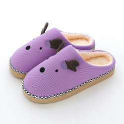 2021 new cartoon deer shape couple slippers hot sale winter ladies cute warm soft plush non-slip household shoes