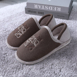 New hot sale women winter slippers non-slip warm indoor all-inclusive heel Coral fleece lining couple household shoes