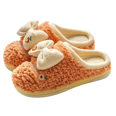 Winter 2021 new design cute cartoon home slippers female soft sole indoor non-slip bedroom shoes for women and male