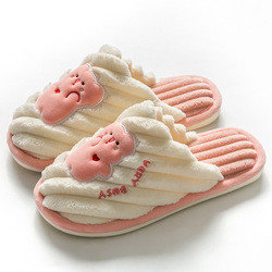 New design cartoon bear slippers factory price hot sale for women and male lightweight household shoes winter
