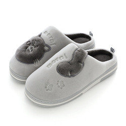 2021 new design cute cat slippers female winter warm cartoon couple thick bottom non-slip home indoor shoes
