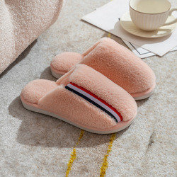 Custom new female winter delicate plush Household shoes hot sale cheap bedroom slippers for women and male