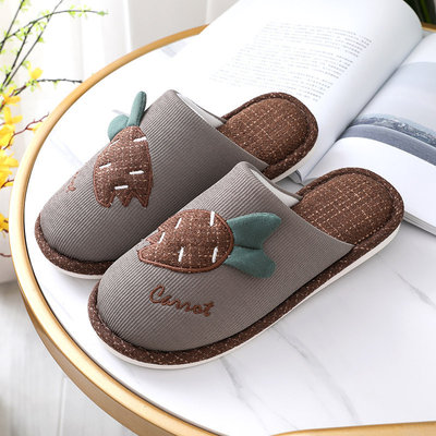 new autumn slippers for men and women keep warm cute cartoon home indoor non-slip new couple slipper in stock