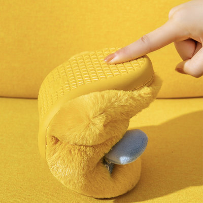 Wholesale Cute Slippers Autumn Winter Home Indoor Warm Soft Thick Bottom Non-Slip Cartoon Plush House Shoes women closed shoes