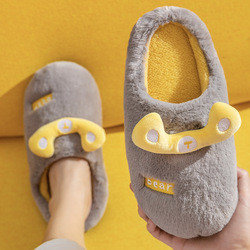 Wholesale Cute Slippers Autumn Winter Home Indoor Warm Soft Thick Bottom Non-Slip Cartoon Plush House Shoes women closed shoes