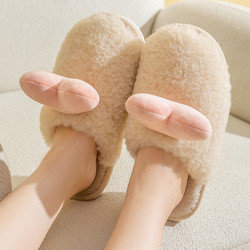 Wholesale 2021 Cute Fashion Trend Slippers Women Winter House Indoor Plush Warm Soft Comfort Men House Non-Slip