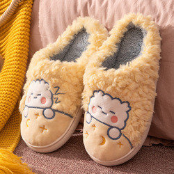 New winter Cute Sleeping Bear Shape Thick Bottom Home Indoor Slippers Women Plush Warm Non-Slip garden shoes