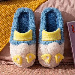 2021 New trend cute Duck Women fluffy home Slippers Autumn Winter Girls Plush Warm Non-Slip sole house Shoes