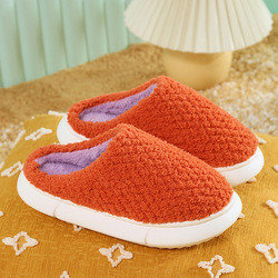 Manufacturer Custom logo Thick Bottom Couple Home Indoor Slipper Thermal Non-slip Plush house Shoes female fur slippers