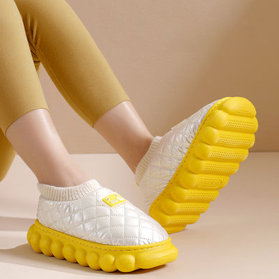 2021 Winter New Design Shu Velveteen Winter Down Women Slippers Thermal Non-slip special sole Home indoor slippers