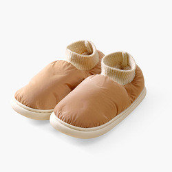 2021 Autumn Winter Simplicity Print Letter Down Elastic band TPR Slippers Women Non-slip Thermal Home Indoor Shoes