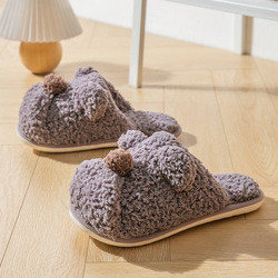 Wholesale Autumn Winter New Design Cartoon Slippers Plush Warm Soft Sole Non-Slip Home Indoor Shoes fashion dogs shoes