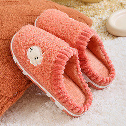 2021 New Design Cartoon Sheep slippers Couple Autumn Winter Warm Hard-Wearing Non-Slip Home Indoor Shoes