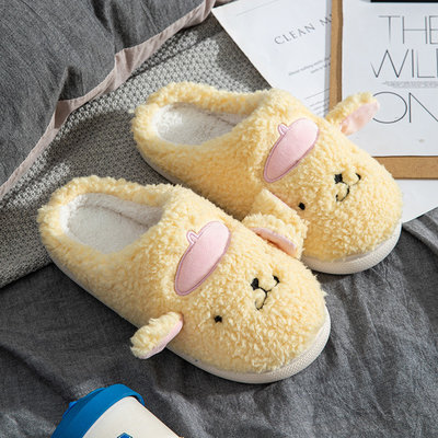 Autumn and winter new cute cartoon animals slippers female home non-slip plush shoes household plush slippers