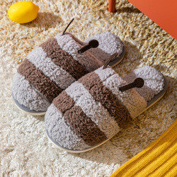 2021 Winter house Indoor Slippers Cute Cartoon bee Lady Non-slip Soft Bottom house shoe women animal home slipper