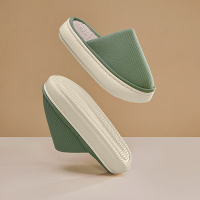 2021 Winter New Design Cute Solid Rubber Bacteriostasis Home indoor Slippers Female Thermal Non-slip house Shoes