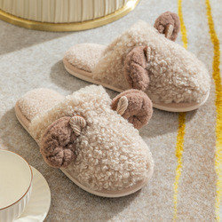 new arrival Home Slippers Animal Shape Plush Sheep house Indoor Slipper Wholesale Cartoon house shoes for Women