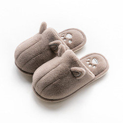 Ladies winter warm home slippers cartoon cat shoes soft sole house indoor slippers bedroom winter fluffy house shoes