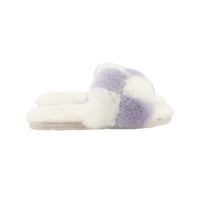 Fluffy Open Toe Women Casual Flat Shoes Warm Wool Fur Soft Cozy