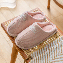 Wholesale hot selling home solid color plush slippers winter floor mute indoor non-slip couples home slippers