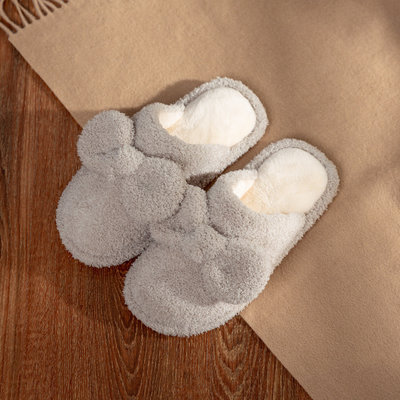 Hot-selling polar fleece slippers home cute Korean thick-soled non-slip slippers winter warm couple indoor shoes