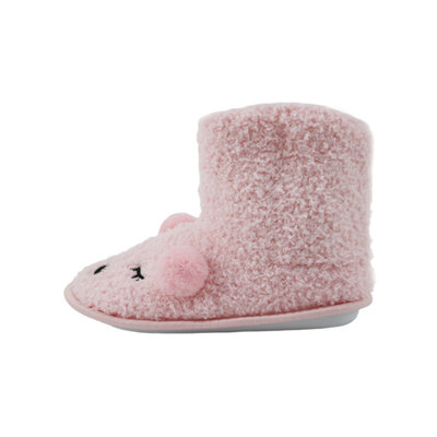 Lovely Soft Plush faux fur  Washable Home boots children house Indoor Slippers