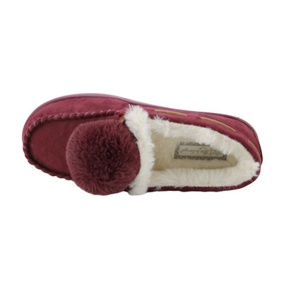 Memory Foam Flat  Slippers Suede Faux Fur Lined Indoor Outdoor Flat Shoes