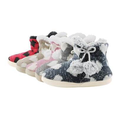 Knitting Cute Women Winter Snow Boots Warm Non Slip Indoor