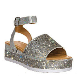 Luxury Designer Sandals Girls Chunky Sole slippers with Rhinestone for Women Platform Sandal non-slip casual shoes