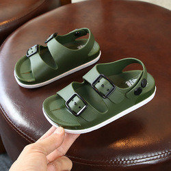 Summer 2022 simple Boys and Girls slippers England Baby Non-slip kids Casual Shoes outdoor buckle Children's Sandals