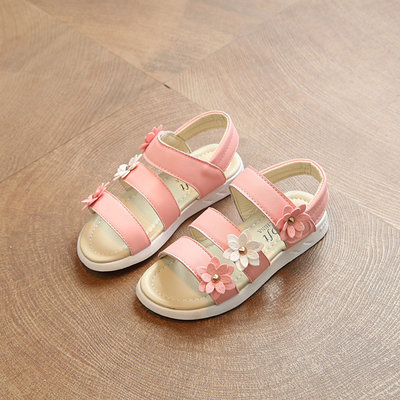 2022 Summer New Arrival Casual Soft lightweight Kids Slippers fashion flower decoration upper children's sandal shoes