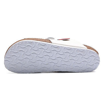 Black Antislip tpr Outsole Summer Beach Two Strap Cork Sandals Slipper for men