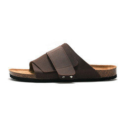 2021 ladies new fashion Adjustable buckles solid color cork bottom flat sandals and slippers women's outer wear home slippers