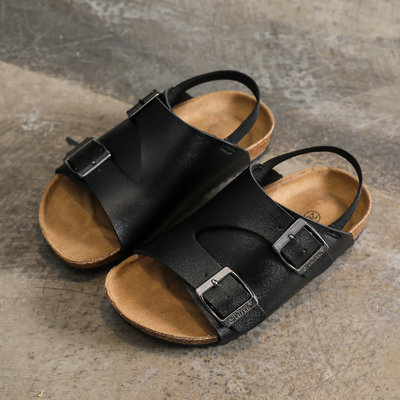 Cool  Soft Children Slipper Shoes Wooden Sole Microfiber Leather