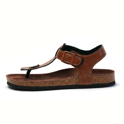 Women's flip flop flat casual cork slides slippers buckle strap flat summer cork women solid color Beach  sandals