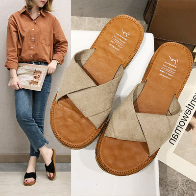 Women Summer Beach Shoes  Casual Flat Bottom Rubber Outsole Material