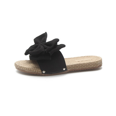 Flat Bottom Women Slippers Comfortable Rubber Slide  Anti Slip Breathable