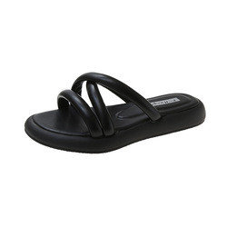 Flat Bottom Summer Beach Shoes Non Slip Cross Strap Women Casual