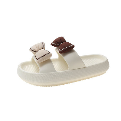 Bowknot Upper Beach Shoes Women  Thick Bottom Non Slip  Beach Shoes