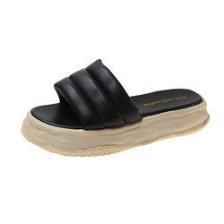 Simple Style Summer Beach Shoes Cross Strap Thick Bottom Non Slip
