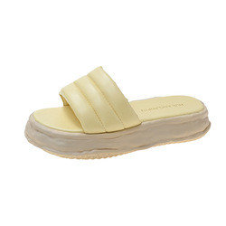 Simple Style Summer Beach Shoes Cross Strap Thick Bottom Non Slip