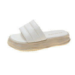 Simple Style Summer Beach Shoes Cross Strap Thick Bottom Non Slip