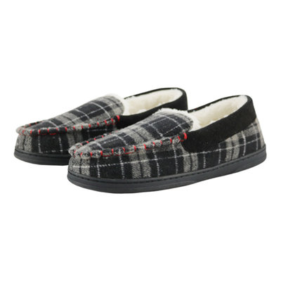 Men anti-Slip casual breathable slippers winter warm light soft round flat fluffy house indoor outdoor lofer shoes