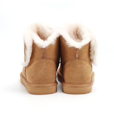 Best Selling Winter Flat Heel Non Slip Women  Fluffy Wool Outdoor Boots