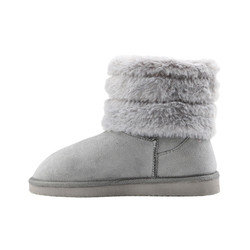 winter faux suede half booties suede ankle snow boots for women