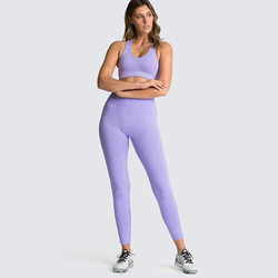 Hot selling seamless yoga clothing set lift hip running fitness backless sports bra high waist pants tight women sportswear