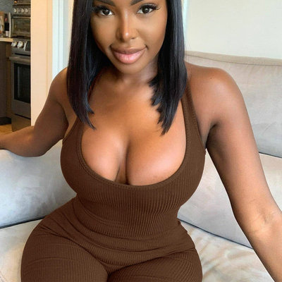 2021 women Summer jumpsuit new design suspender vest one piece leisure yoga clothes tight short sports suit