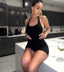 2022 new summer fashion sleeveless women yoga clothing high waist pants sport solid color backless sexy jumpsuit