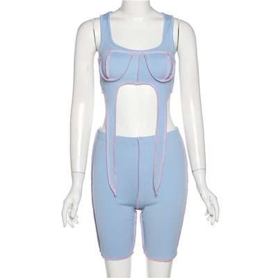 2022 summer sportswear Women fashion Reverse wear design Fitness Gym Wear Workout Suit Sport High Waist Shorts Yoga Set