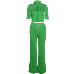 Wholesale Custom Women Fashion Yoga Set Cardigan Zipper Short Sleeve Top Slim Straight Pants Suit Ladies Outdoor Sportswear